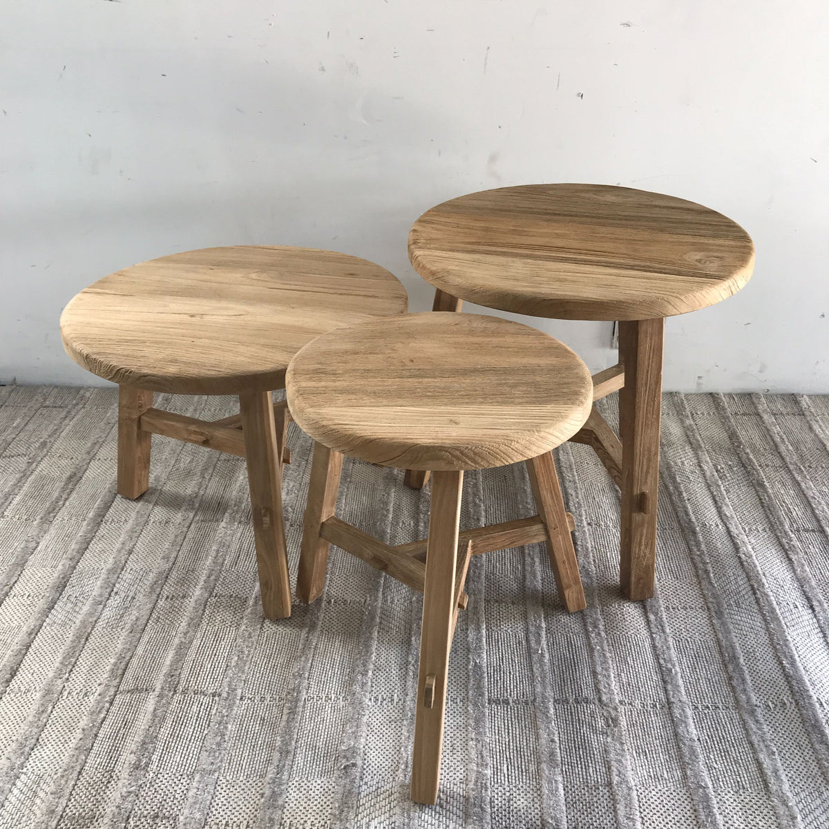 Wood Stool 50cm Low – Emporium Avenue